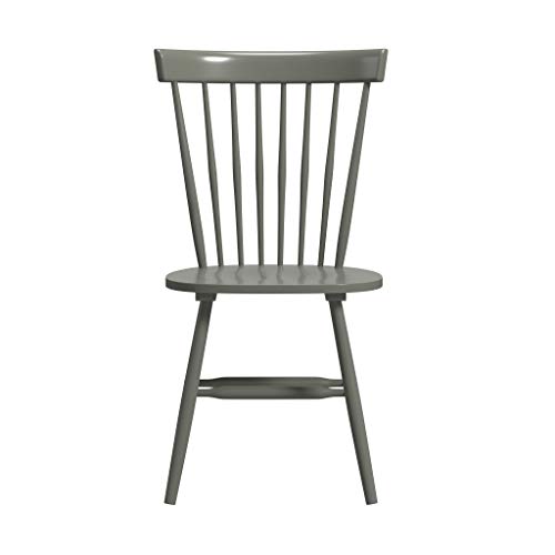 Sauder New Grange Spindle Back Chair, L: 20.47" x W: 21.26" x H: 36.22", Pewter Green Finish