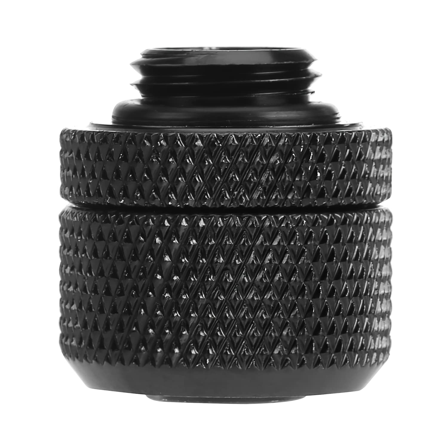Dracaena 6 Pack G1/4" Thread to 3/8" ID, 1/2" OD Compression Fitting for Soft Tubing, Soft Tube Connectors for Computer Water Cooling System, Black