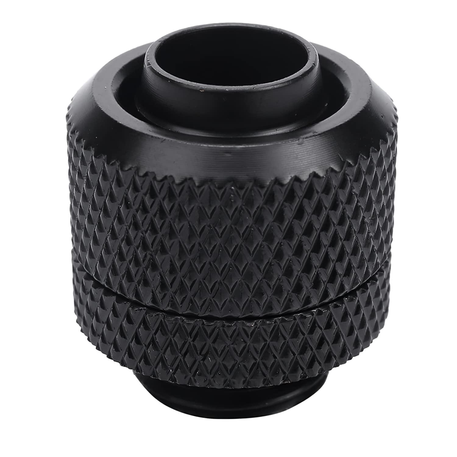 Dracaena 6 Pack G1/4" Thread to 3/8" ID, 1/2" OD Compression Fitting for Soft Tubing, Soft Tube Connectors for Computer Water Cooling System, Black