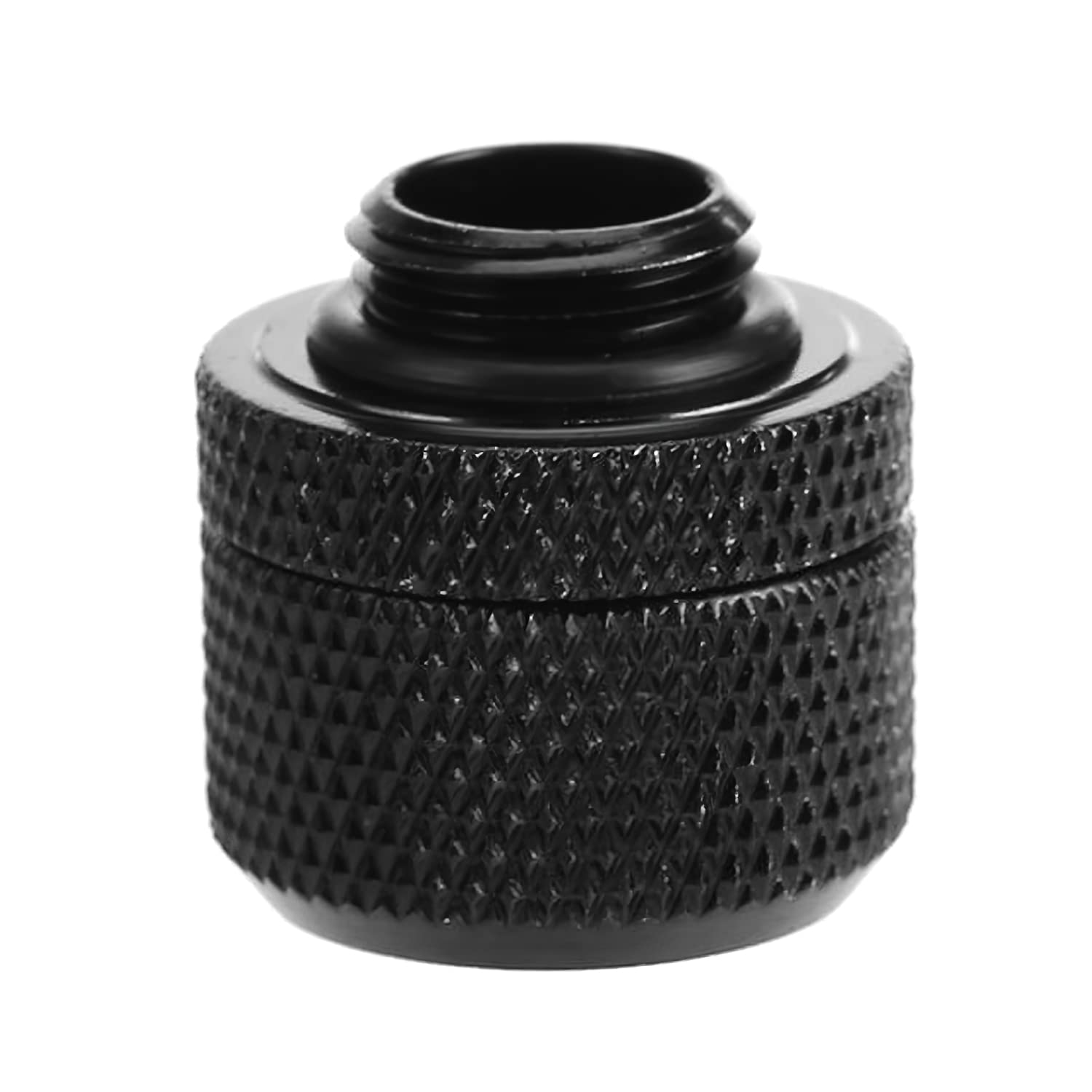 Dracaena 6 Pack G1/4" Thread to 3/8" ID, 1/2" OD Compression Fitting for Soft Tubing, Soft Tube Connectors for Computer Water Cooling System, Black