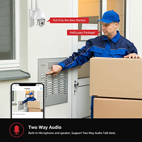 BOAVISION Security Cameras Wireless Outdoor,Home Security Surveillance Camera System,360° View WiFi Pan Tilt,Floodlight Color Night Vision,Motion Detection Tracking,2 Way Talk,SD Card Storage