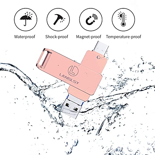 USB C Flash Drive 128GB Memory Stick USB 3.0 Type C Flash Drive 3 in 1 OTG USB-C Thumb Drive High Speed for Android Phones,PC,Tablet,Mac,USB-C Smart Phone Data Transfer