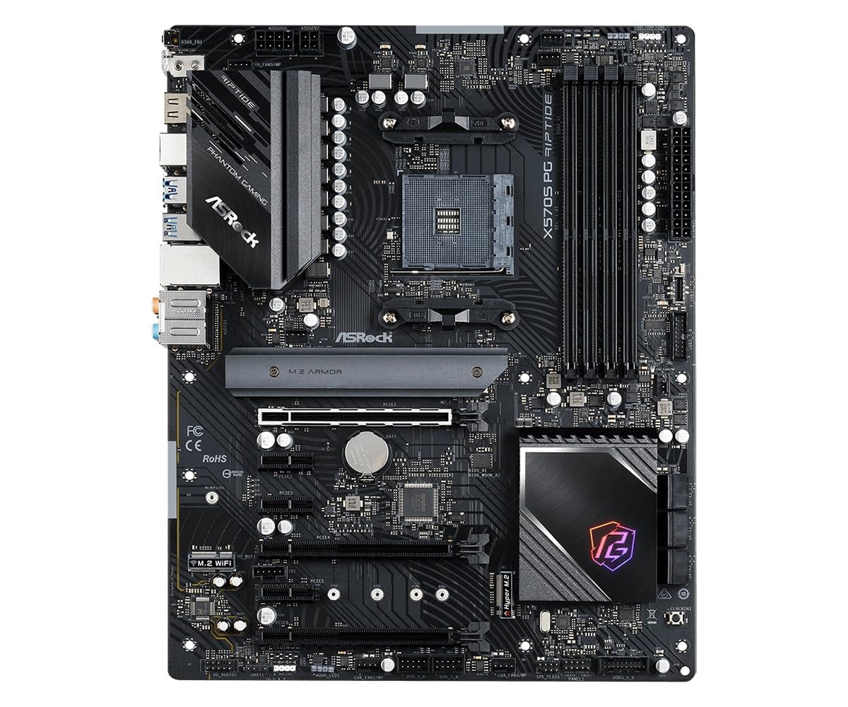 Asrock X570S PG Riptide AMD X570 AM4 Socket Ryzen DDR4 5000+ (OC) MHz 128 GB Motherboard ATX SATA3 6.0 Gb/s