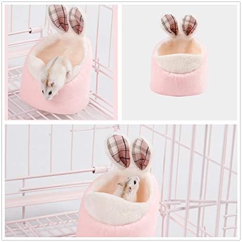 CooShou 2PCS Hamster Mini Bed, Warm Small Pets Animals House Bedding, Cozy Nest Cage Accessories, Lightweight Cotton Sofa for Dwarf Hamster