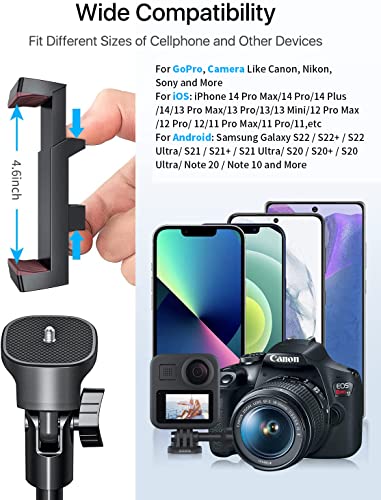 NEXBOOM Phone Tripod - 66" [Stable & Portable] Phone Tripod Stand with Remote, Travel Tripod Compatible with iPhone 14 Pro Max 13 12,Samsung S22/ Camera/GoPro/Video Recording