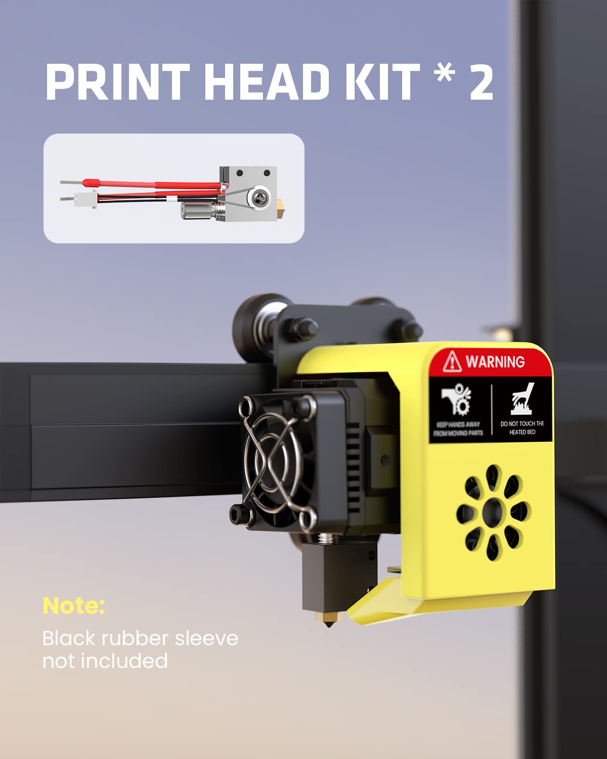 FOKOOS Odin-5 F3 3D Printer Accessories (V Slot Wheel * 6 Print Head Kit * 2 Ribbon Cables * 2 Break Detection * 1 Flat Head Screwdriver * 1 0.4mm Volcano Nozzle * 2)