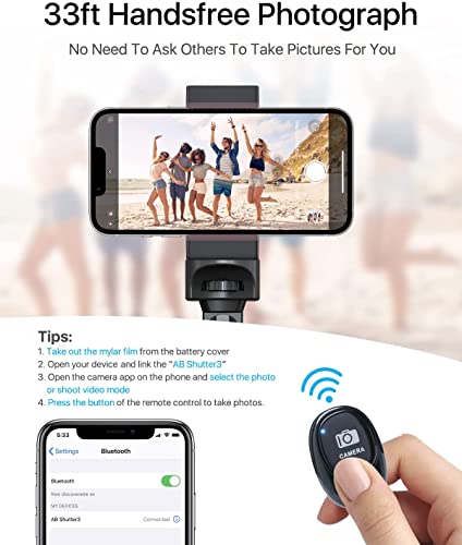 NEXBOOM Phone Tripod - 66" [Stable & Portable] Phone Tripod Stand with Remote, Travel Tripod Compatible with iPhone 14 Pro Max 13 12,Samsung S22/ Camera/GoPro/Video Recording