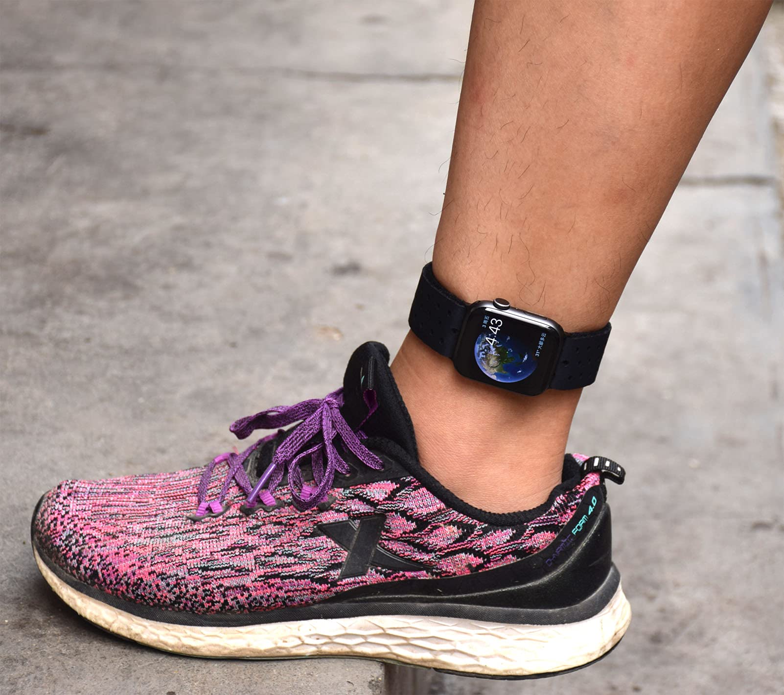 Breathable Hook and Loop Ankle Band for Compatible with Apple Watch Series 10 (42mm) 9 8 7 (41mm) 6 SE 5 4 (40mm) 3 2 1 (38mm), Medium