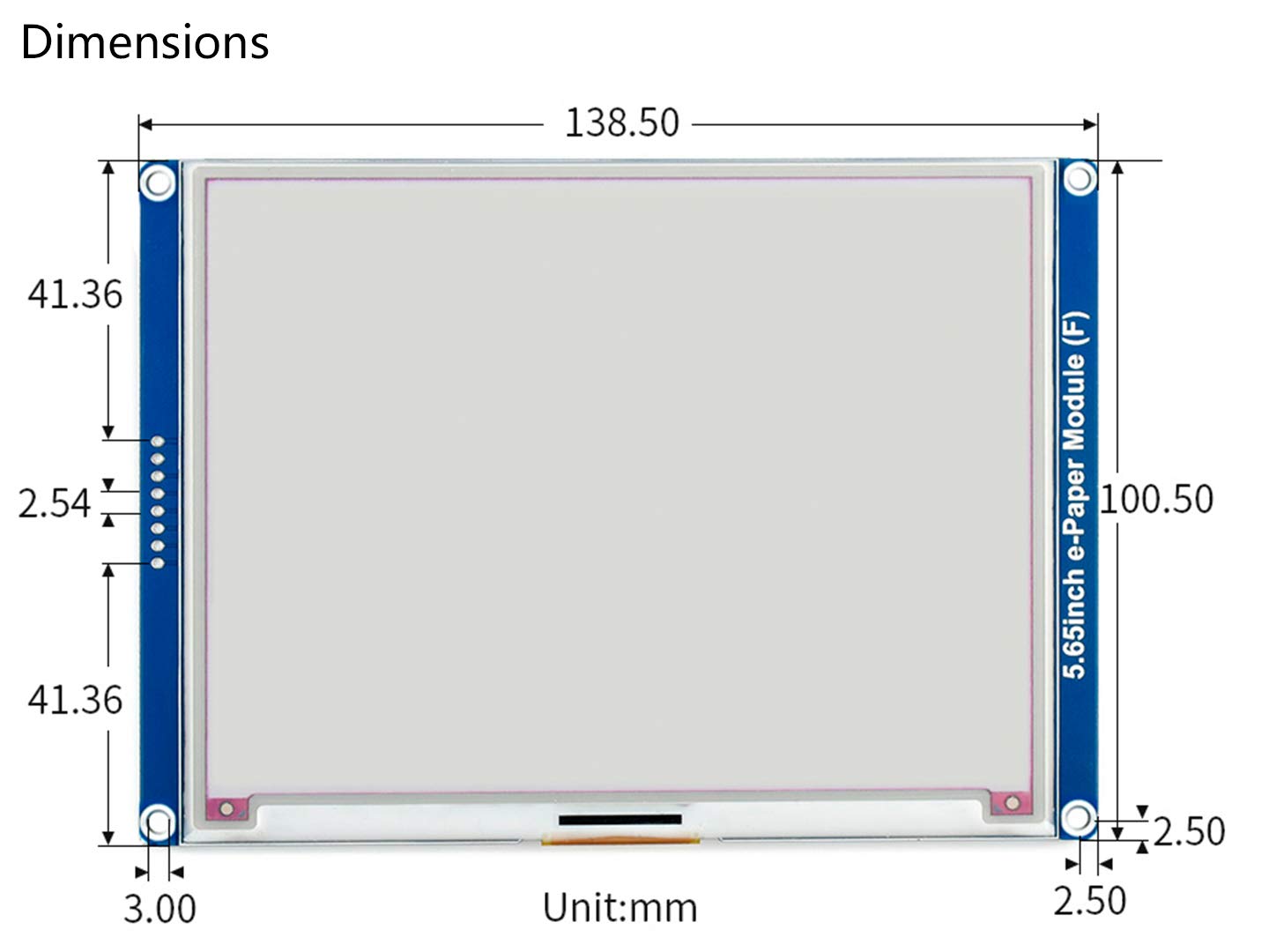 waveshare 5.65inch E-Ink Display HAT 7-Color ACeP E-Paper Display 600x448 Pixels for Arduino,Raspberry Pi 4B/3B+/3B/2B/Zero/Zero W/Zero WH and Jetson Nano