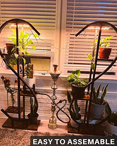 DOMMIA Grow Lights for Indoor Plants, 20W Full Spectrum LED Grow Light with Auto ON & Off Timer, 132 LEDs Sunlike Plant Light for Hydroponics, Succulents & More, Easy to Assemble（2Pcs）
