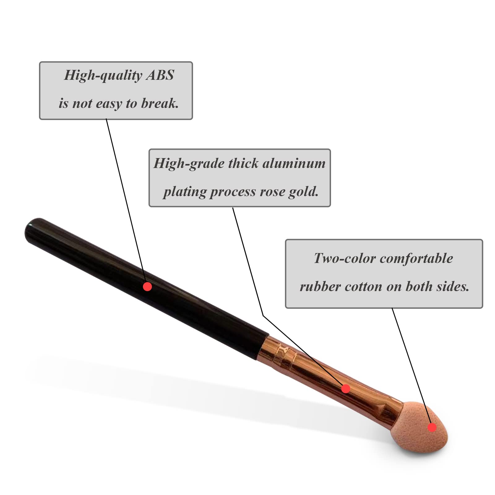 Makeup Brushes Set for Women Professional,UorPoto 10Pcs Sponge Eyeshadow Brush Sets Applicator Double Sided reusable