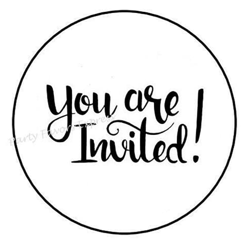 1.5" Inch You're Invited Stickers - Wedding Stickers - Happy Birthday Stickers Envelope Seals Labels - D #AA61RK (30 Pcs)