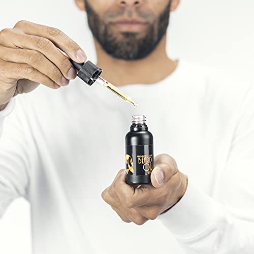 Yulaw Naturals Black Beard Brigade Premium Classic Beard Oil for Men - All Natural Ingredients Beard Growth Oil Conditioner - Softens & Strengthens Beard and Mustache - 30ml