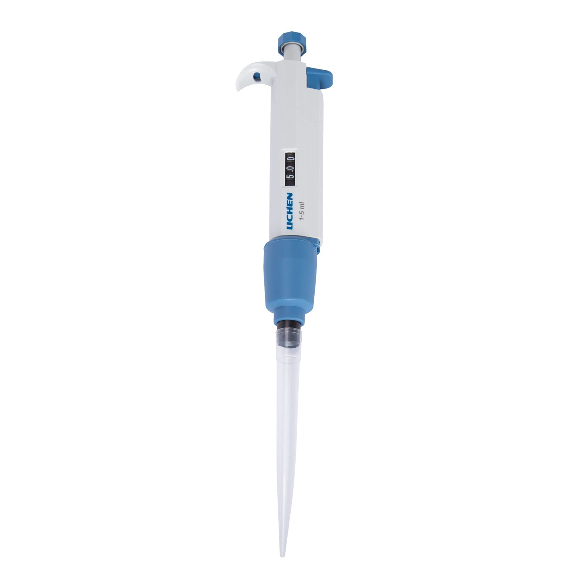 LICHEN lab Single Channel Micropipettor Multi Volume Capacity Adjustable Micropipette Scientific Laboratory High Precision Micropipette (1000-5000μl (Increment:50μl))