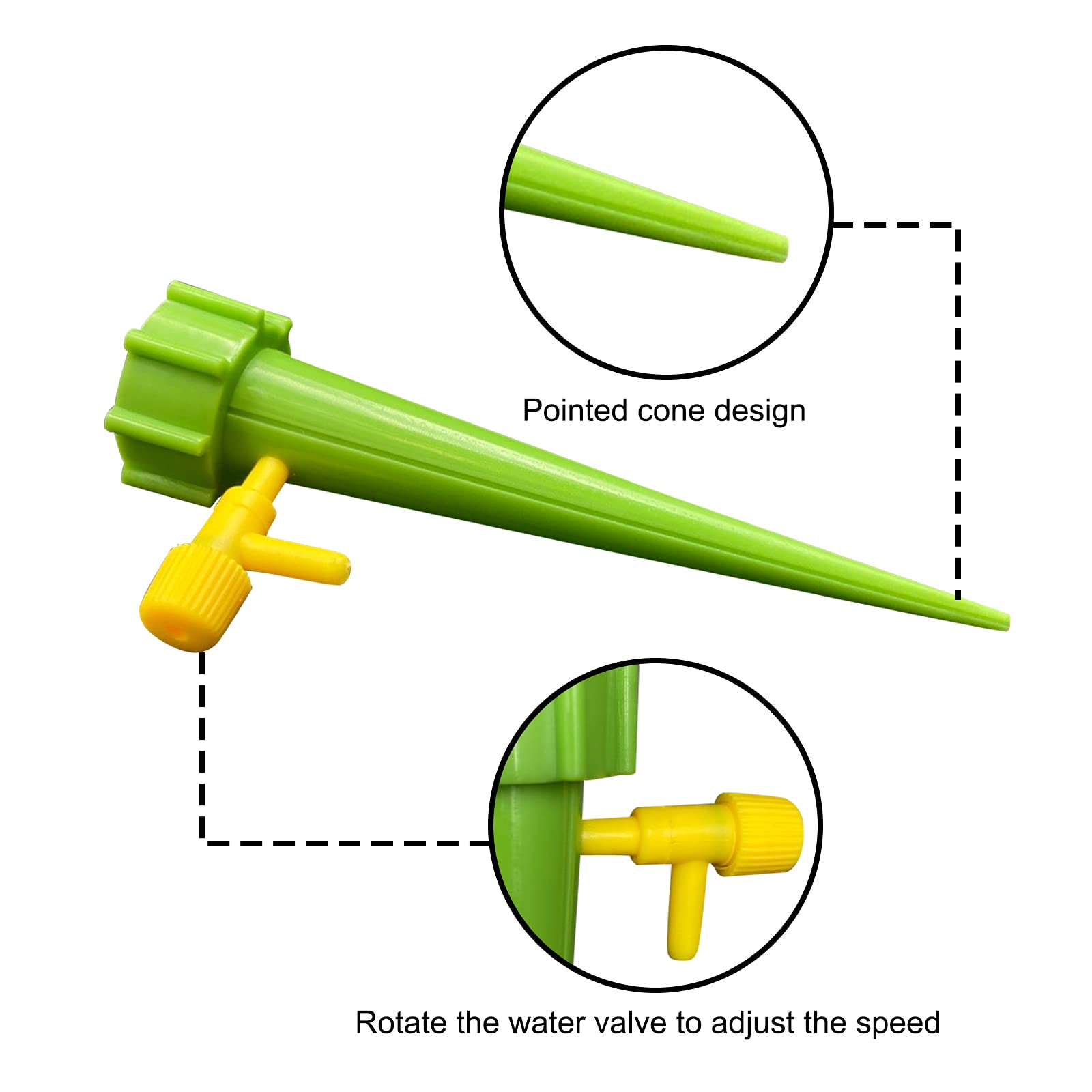 Plant Self Watering Devices - 12 Pcs Automatic Irrigation Equipment Plant Water with Slow Release Control Valve, Adjustable Water Volume Drip System for Home and Vacation Plant Watering