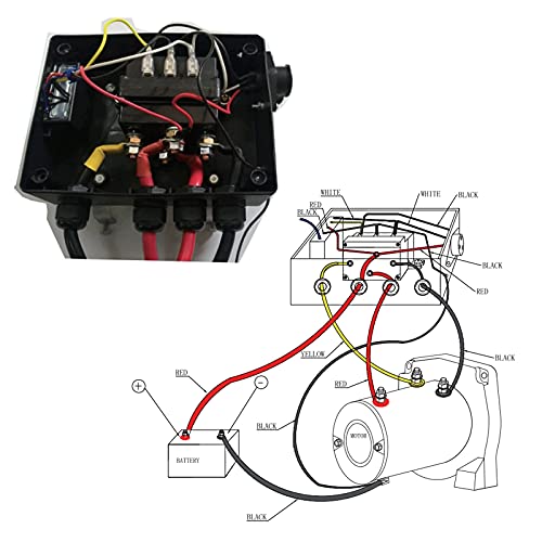 BIGTUR 500A 12V Winch Relay Solenoid Replacement Contactor for 8000-15000lb ATV UTV Truck 4WD 4x4 Winch