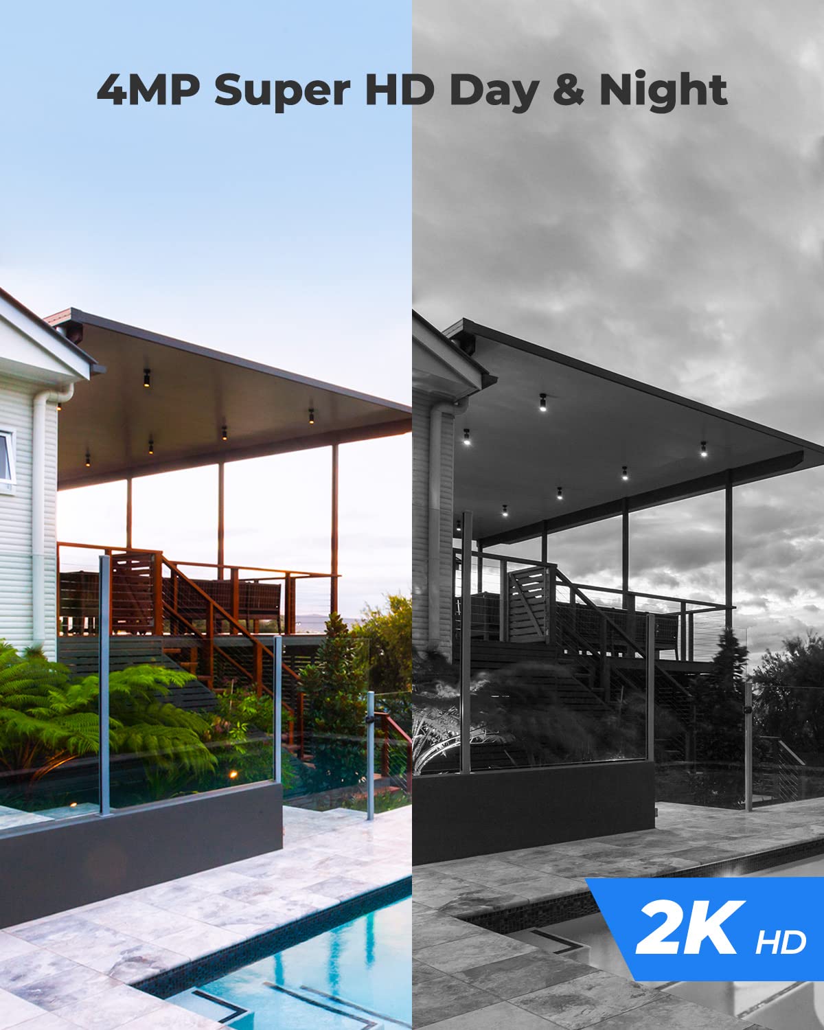 REOLINK 2K Cameras for Home Security Outside, Battery/Solar Powered, Smart Detection, 2-Way Audio, Compatible with Alexa, No Hub Needed, Local SD Storage, Argus PT+ Argus 2E+ Solar Panel
