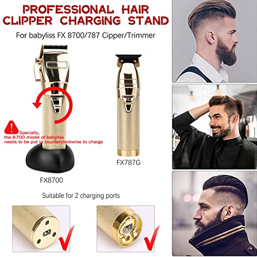 Hair Clipper Charging Stand for Babyliss FX 8700GCN 787GCN Electric Trimmer Charging Replacement Accessory Standing Charger Base Barber Cutting Tools