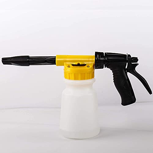 YunGuoGuo Foam Cannon for Garden Hose,Adjustment Ratio Dial Foam Gun,Car Wash Soap Spray Foamer Yellow