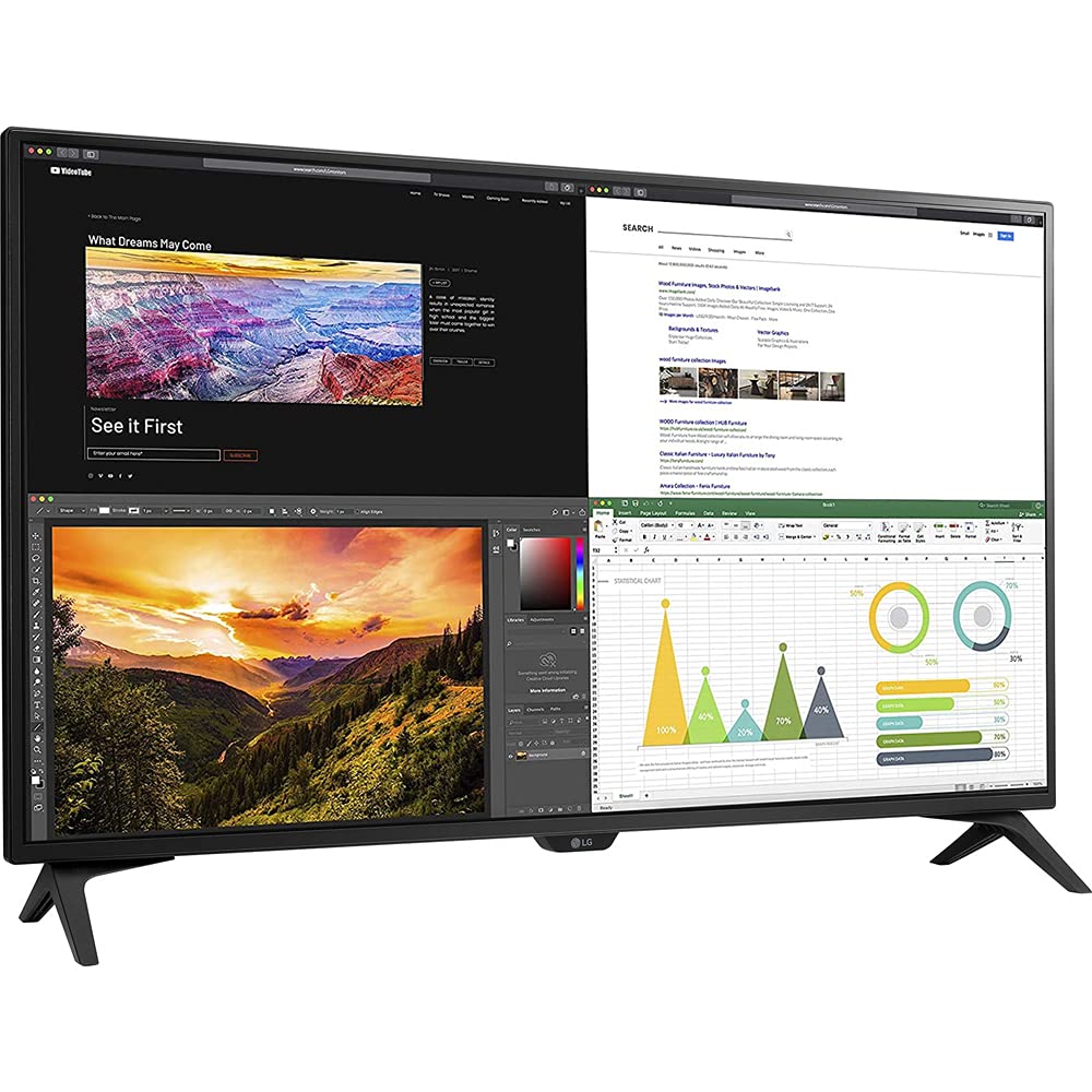 LG 43UN700T-B 43" 4K UHD 3840x2160 IPS USB-C HDR 10 Monitor - (Renewed)