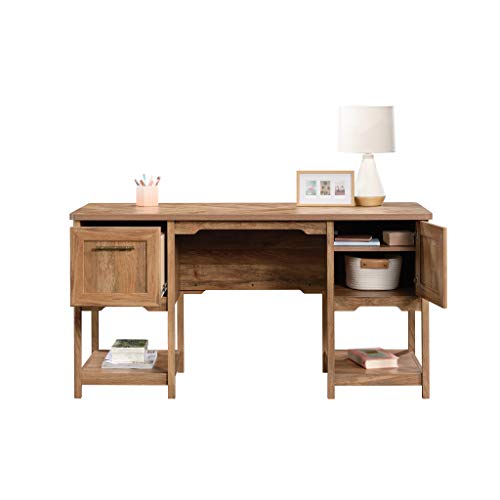 Sauder Coral Cape Desk, L: 58.62" x W: 23.47" x H: 30.0", Sindoori Mango Finish