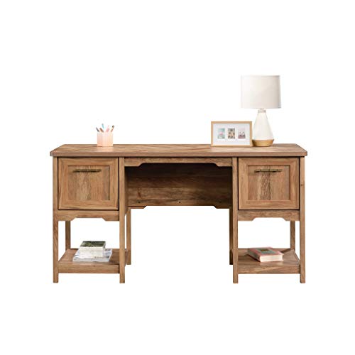 Sauder Coral Cape Desk, L: 58.62" x W: 23.47" x H: 30.0", Sindoori Mango Finish