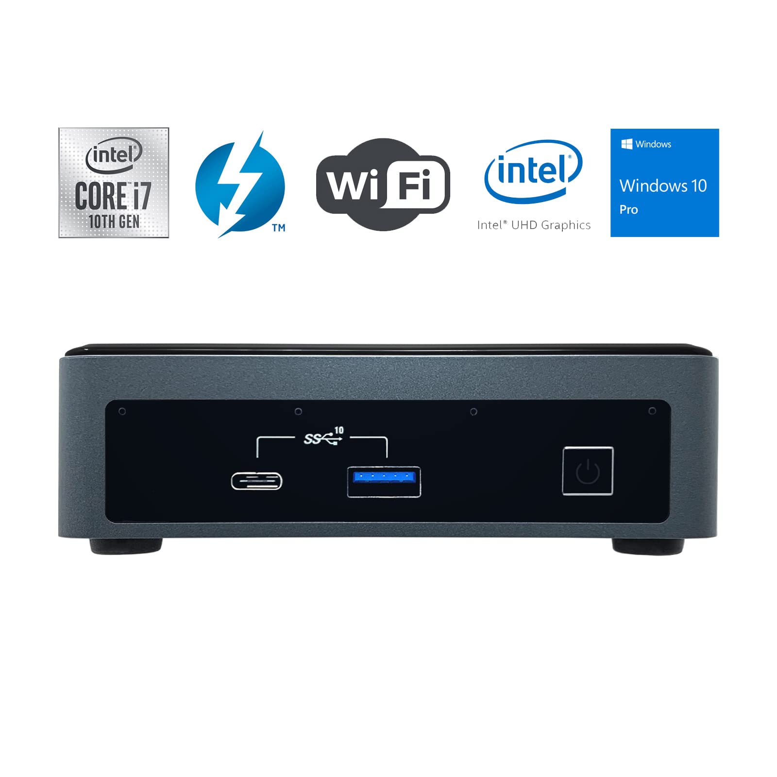 Intel PC Intel NUC NUC10i7FNHN Mini PC/HTPC - 10th Gen Intel 6-Core i7-10710U up to 4.70 GHz CPU, 64GB DDR4 RAM, 1TB SSD, Wi-Fi + Bluetooth, Intel UHD Graphics, 4K Support, Windows 10 Pro