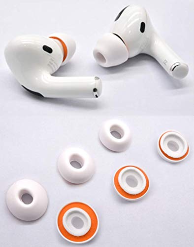 Zotech Replacement 3 Pairs Memory Foam & Silicone Ear Tips for Apple Airpods Pro White 1st & 2nd Gen (S/M/L)
