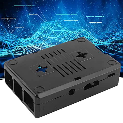 SALUTUY Protective Case for Raspberry Pi, Long Service Life Protective Shell for Raspberry Pi Four Colors Reasonable for Raspberry Pi 3B/3B+(Black)