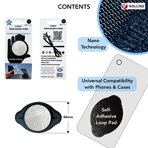 G-Hold Phone Holder & Stand - Comfort Grip Works with All Phones, Cases - Ergonomic, Rotating, Removable for Wireless Charging and Adjustable - Barbarella Bash-Up