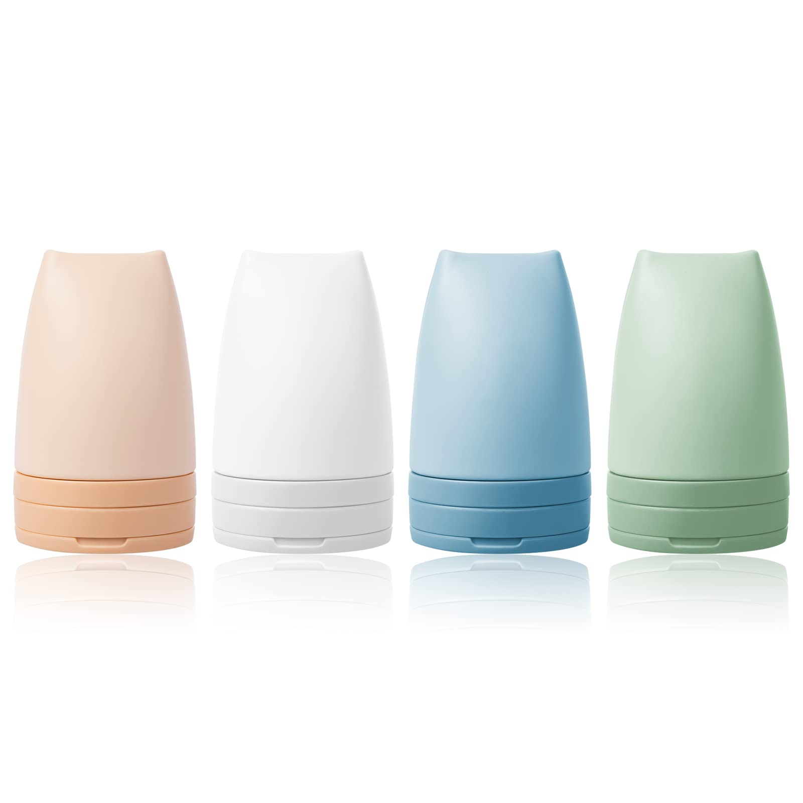 IUASZZ 2oz Travel Bottles, Silicone Travel Bottles for Toiletries, TSA Approved Small Travel Containers, Refillable Leak Proof Essentials for Shampoo Conditioner
