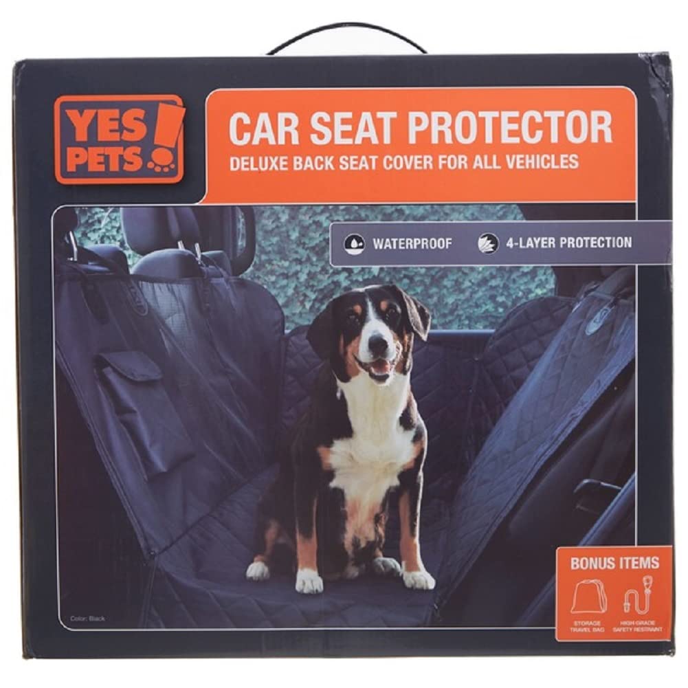 YES PETS Car Seat Protector Waterproof 4-Layer Protection Back Seat Cover All VECHICLES Plus Storage Bag and Safety Resistance