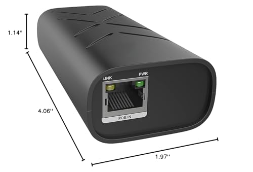 AIGWS 3 Port 10/100/1000M PoE Extender Switch 1 in 2 Out, Unmanaged Power Over Ethernet Repeater, IEEE 802.3 af for Security PoE IP Camera, VoIP Network (Gigabit)