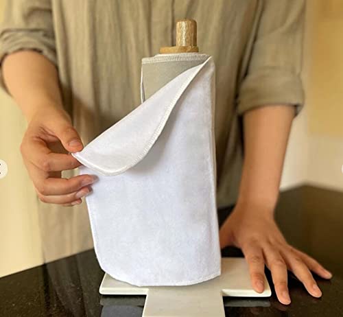 haakaa Reusable Cotton Cloth Wipe - Ultra Soft Absorbent Baby Diaper Wipe|Washable Home Kitchen Cleaning Rags|Safe Personal Baby Care Tissue -8PK Size S