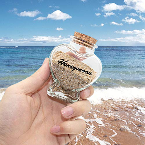 Hand Lettered Honeymoon Sand Keepsake Jar - Honeymoon Souvenir Gift for Newlywed - Travel Gift Ideas for Bride or Newlywed
