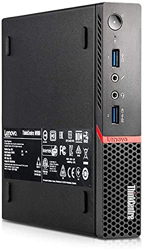 Lenovo ThinkCentre M900 Micro Desktop Computer PC, Intel Quad Core i5, 16GB RAM, 512GB SSD, Windows 10 Pro, Periphio Wireless Keyboard & Mouse (Renewed)