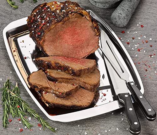 Carving Knife and Fork Set, Carving Set for Chicken Meat Turkey Carving Knife and Fork Set, BBQ Knife Set