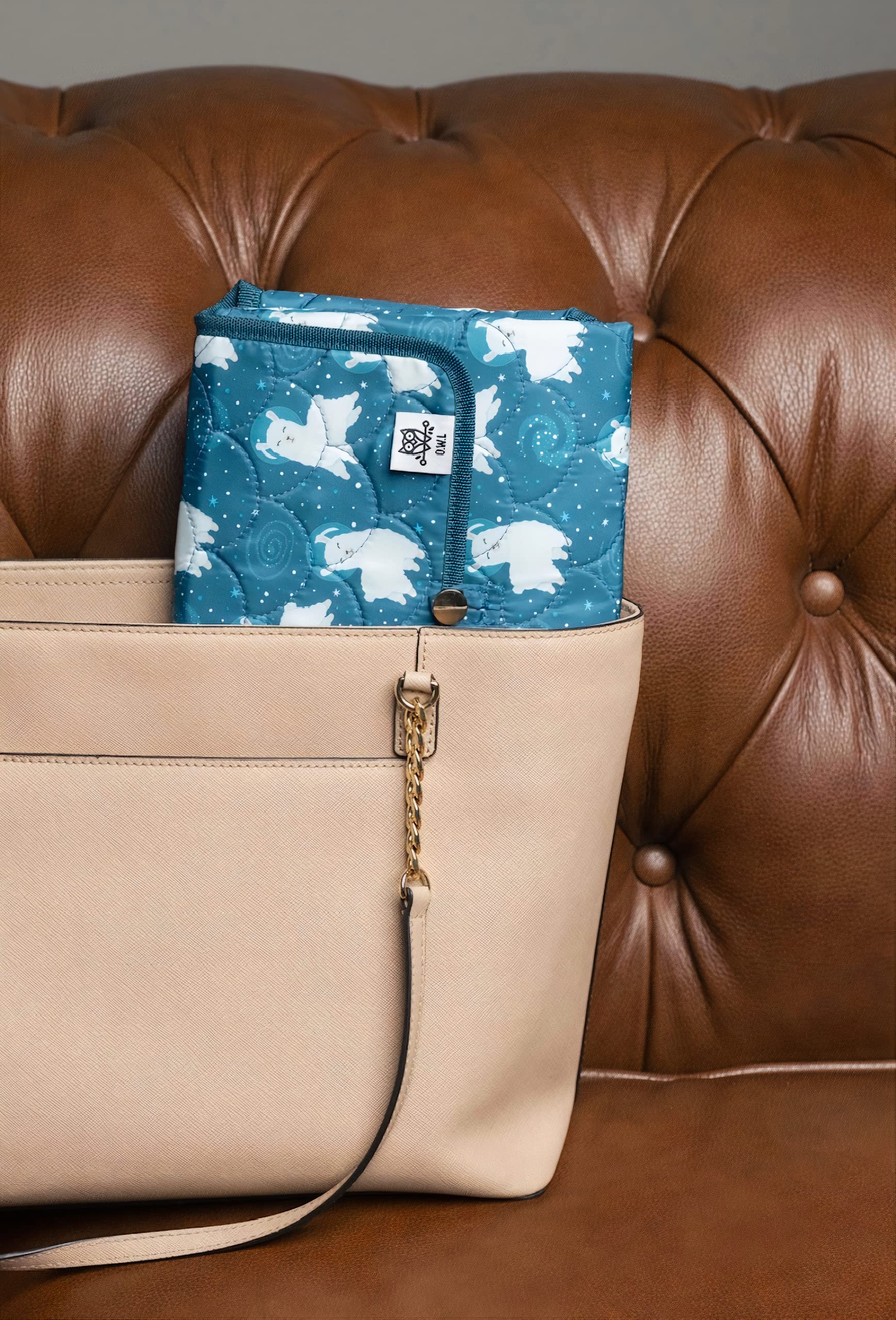 Baby & Toddler Travel-Friendly Padded Change Pad with 100% Organic Cotton Lined Interior, an O.W.L Product