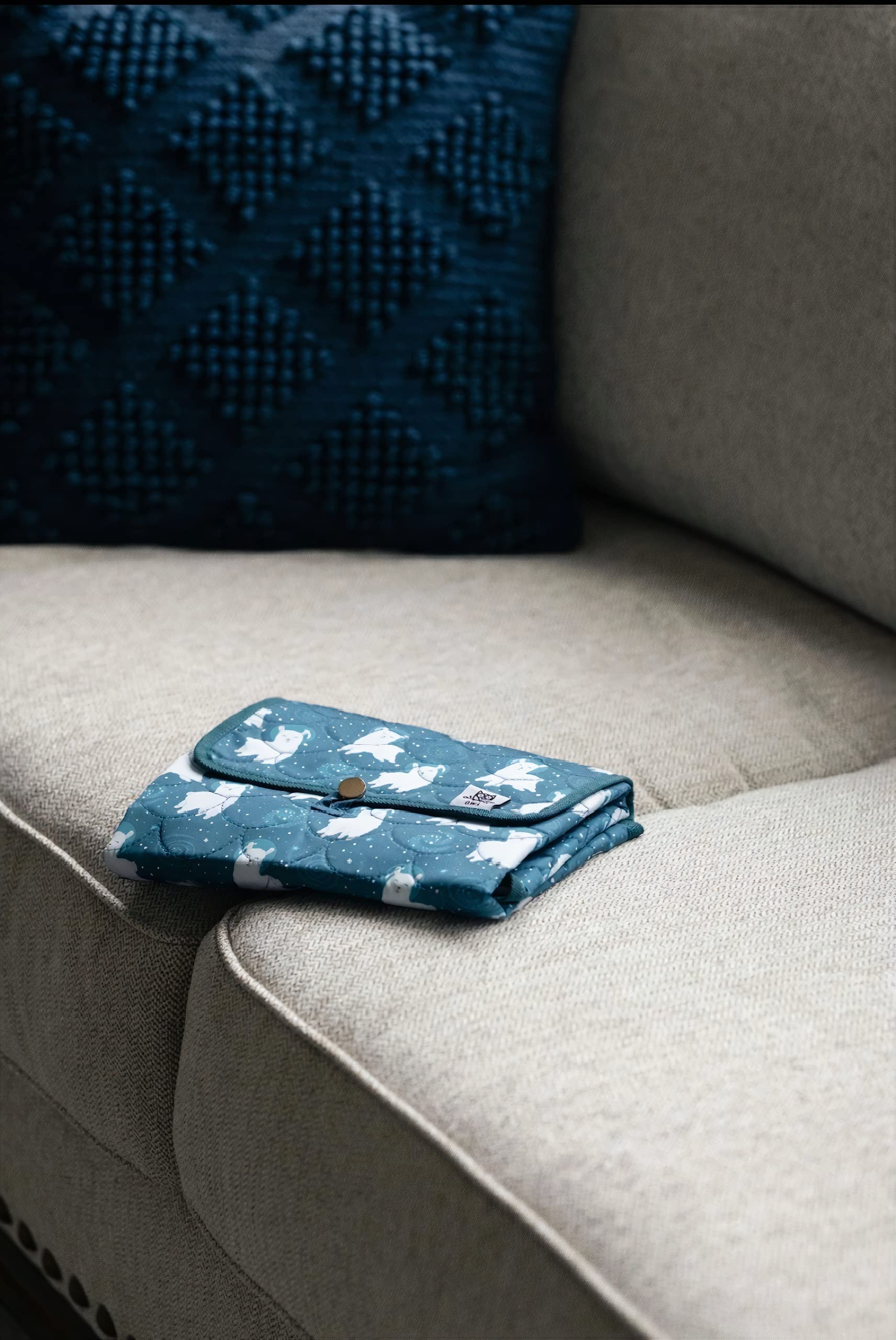 Baby & Toddler Travel-Friendly Padded Change Pad with 100% Organic Cotton Lined Interior, an O.W.L Product