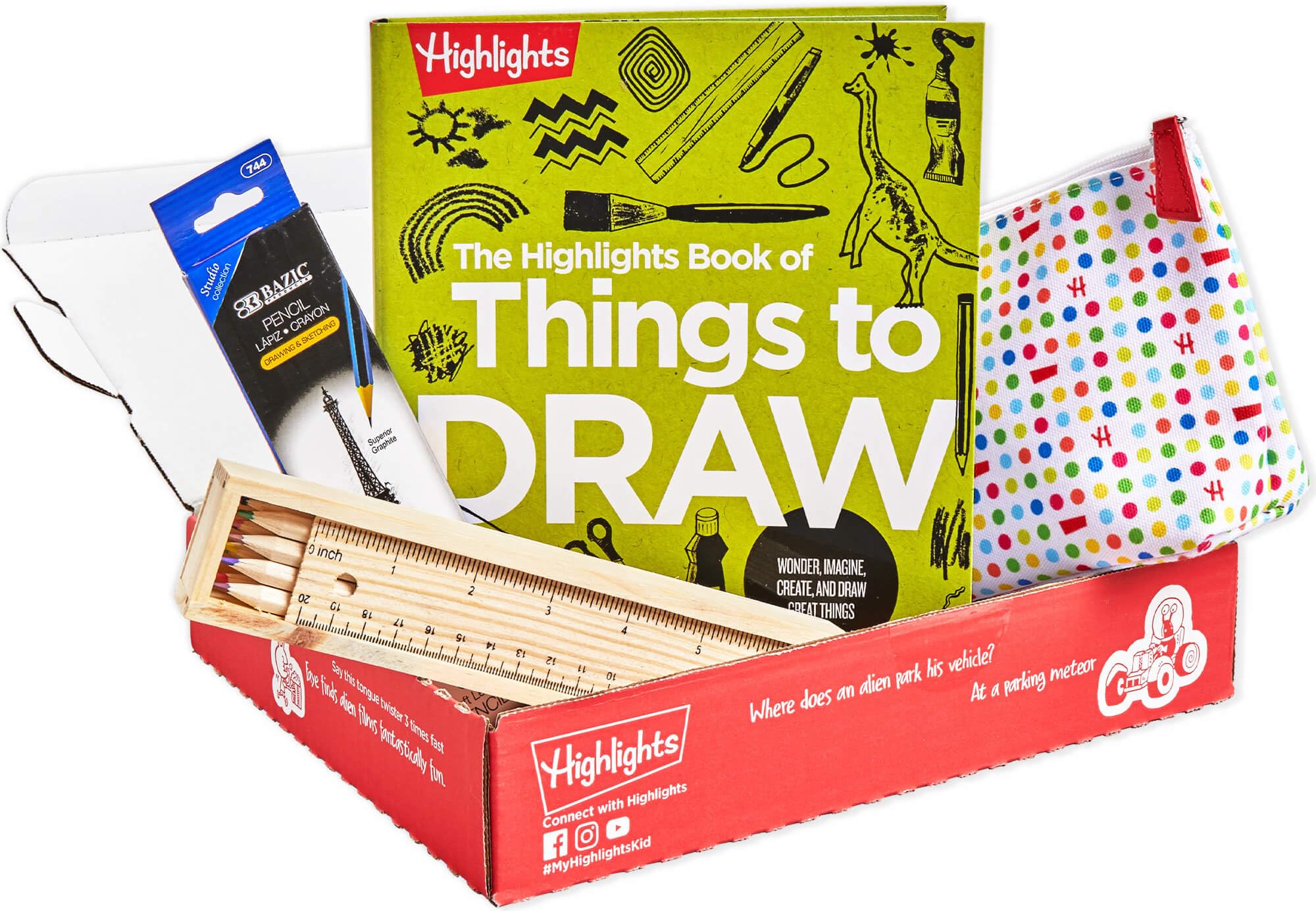 Highlights for Children Book of Things to Draw Activity Kit, Young Artist Set for Kids Ages 7+
