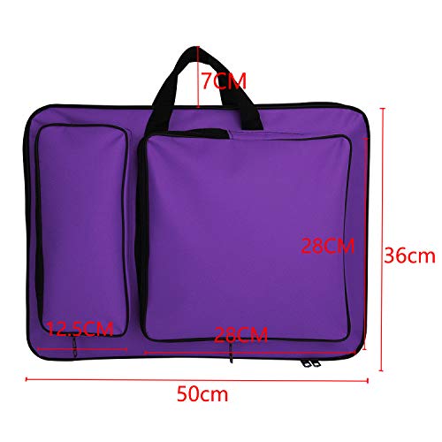 Waterproof Artist Portfolio Case Art Backpack Portable Drawing Board Bag with Adjustable Strap Large Painting Sketch Pad Storage Bag Artist Student Art Supplies