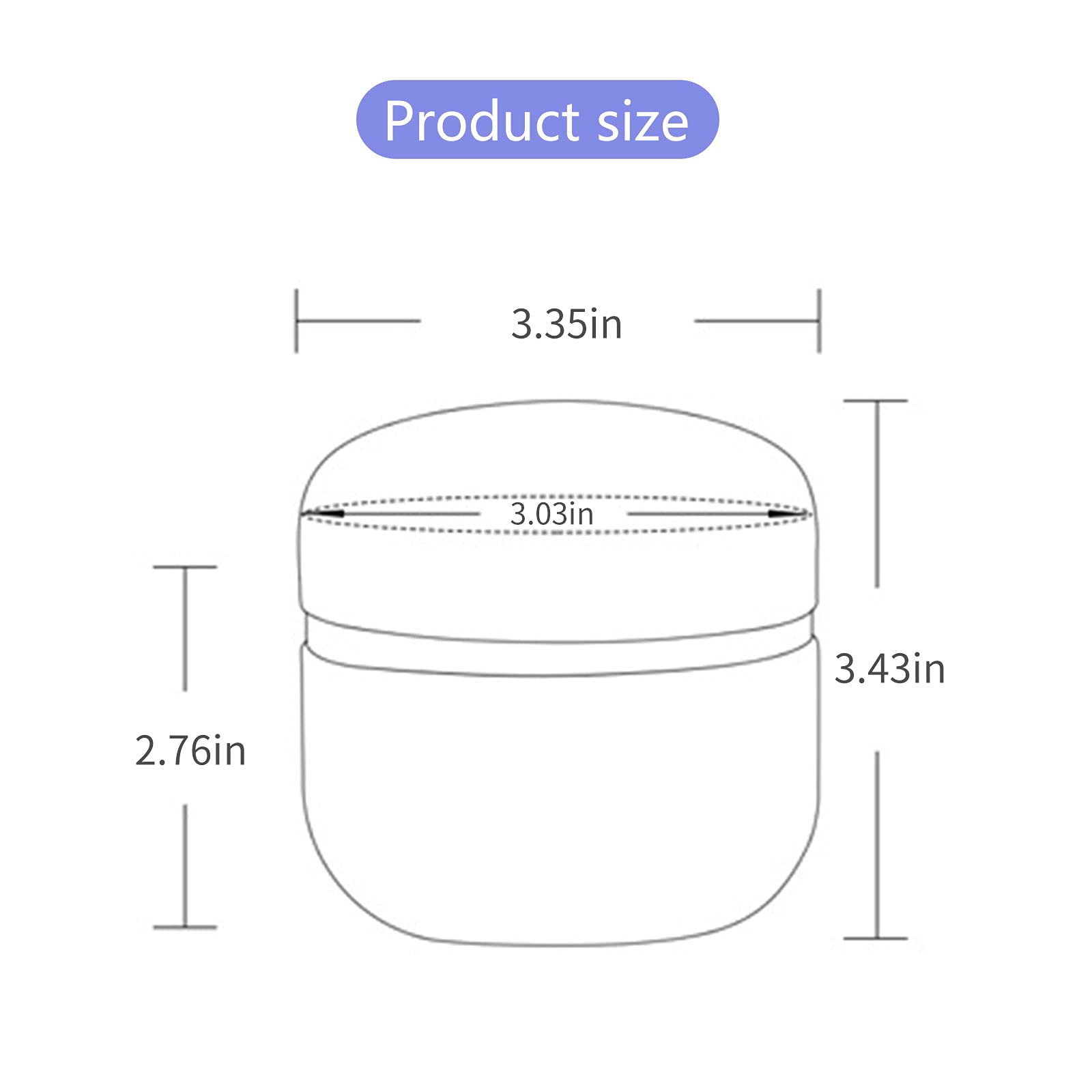 Topwon Body Powder Container with Powder Puff for Baby Women Talc Free Dusting Loose Powder Case Home Travel Powder Box (2 Pack)