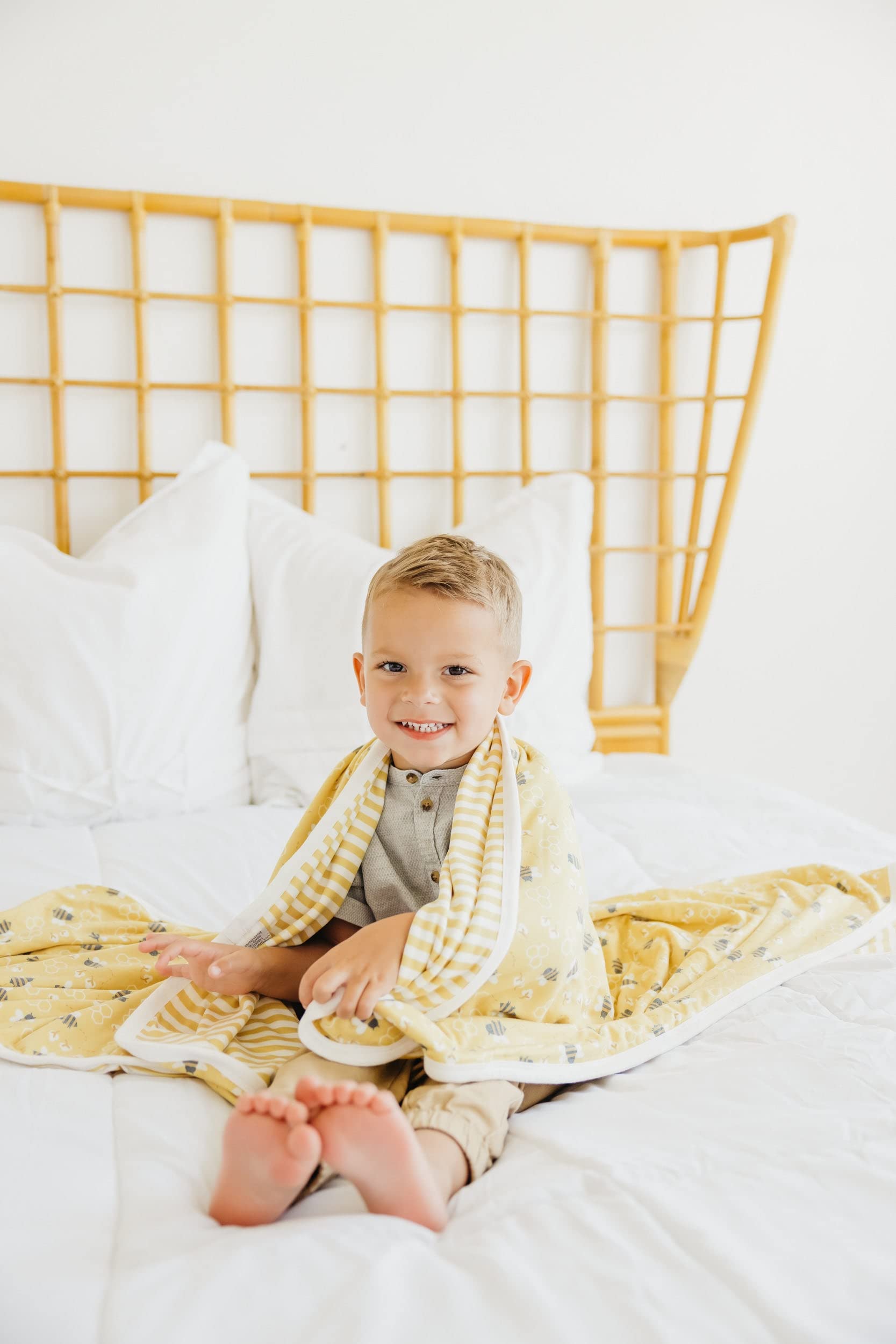 Copper Pearl Three-Layer Baby Blanket: Soft Quilts for Boys & Girls | Breathable, Cozy Blanket for Newborns & Toddlers | 46x46 Premium Polyester/Rayon | Honeycomb
