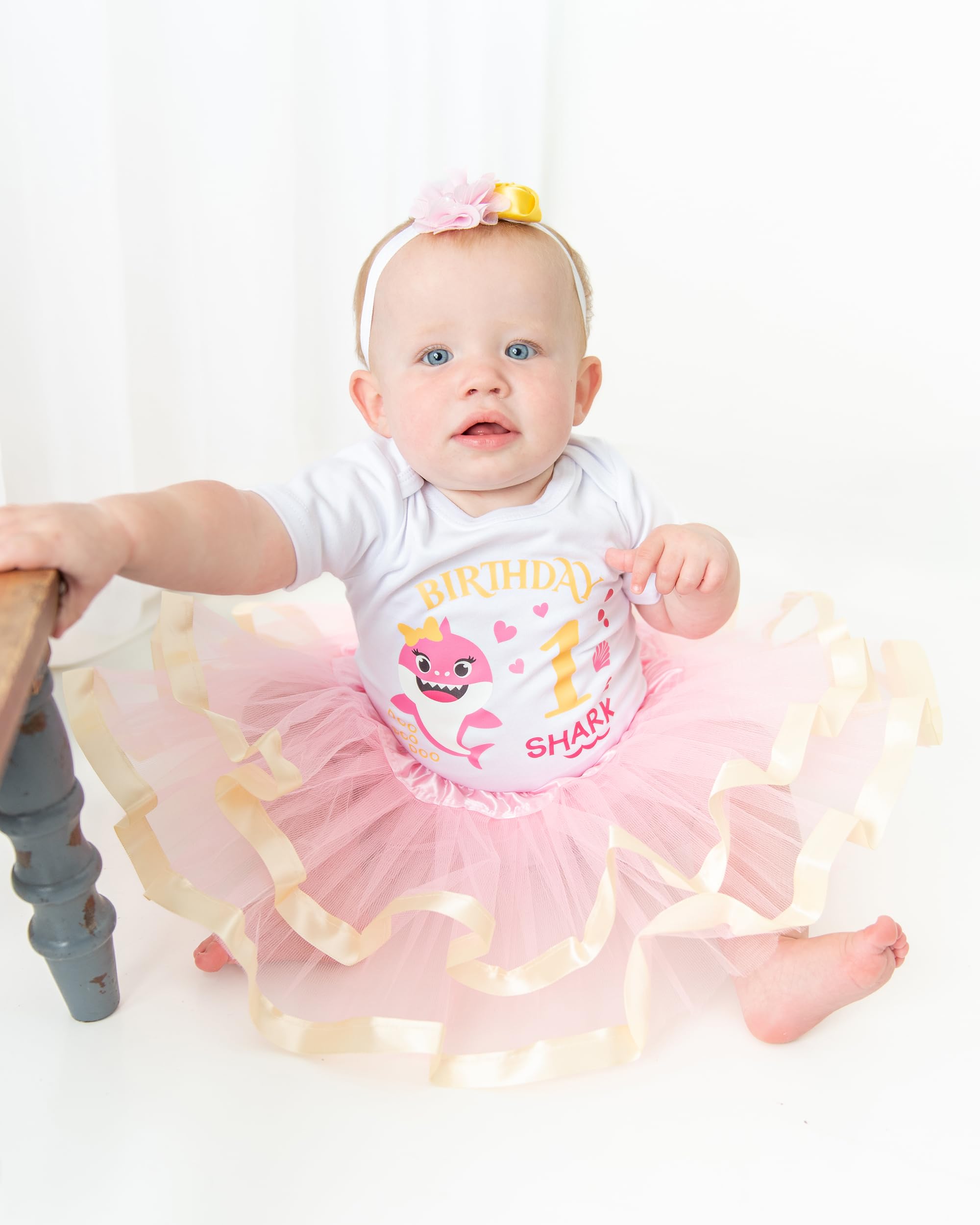 Luke and Lulu Baby Shark Birthday Outfit Girl Collection - 1st Birthday