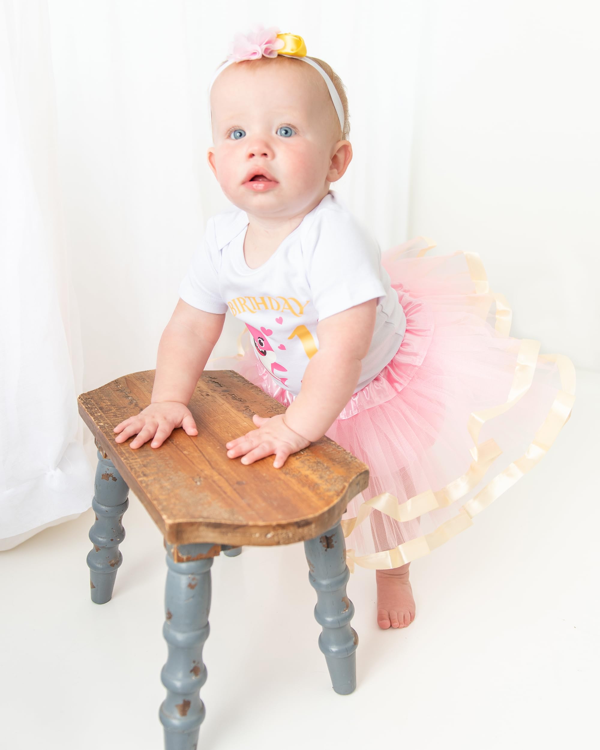 Luke and Lulu Baby Shark Birthday Outfit Girl Collection - 1st Birthday
