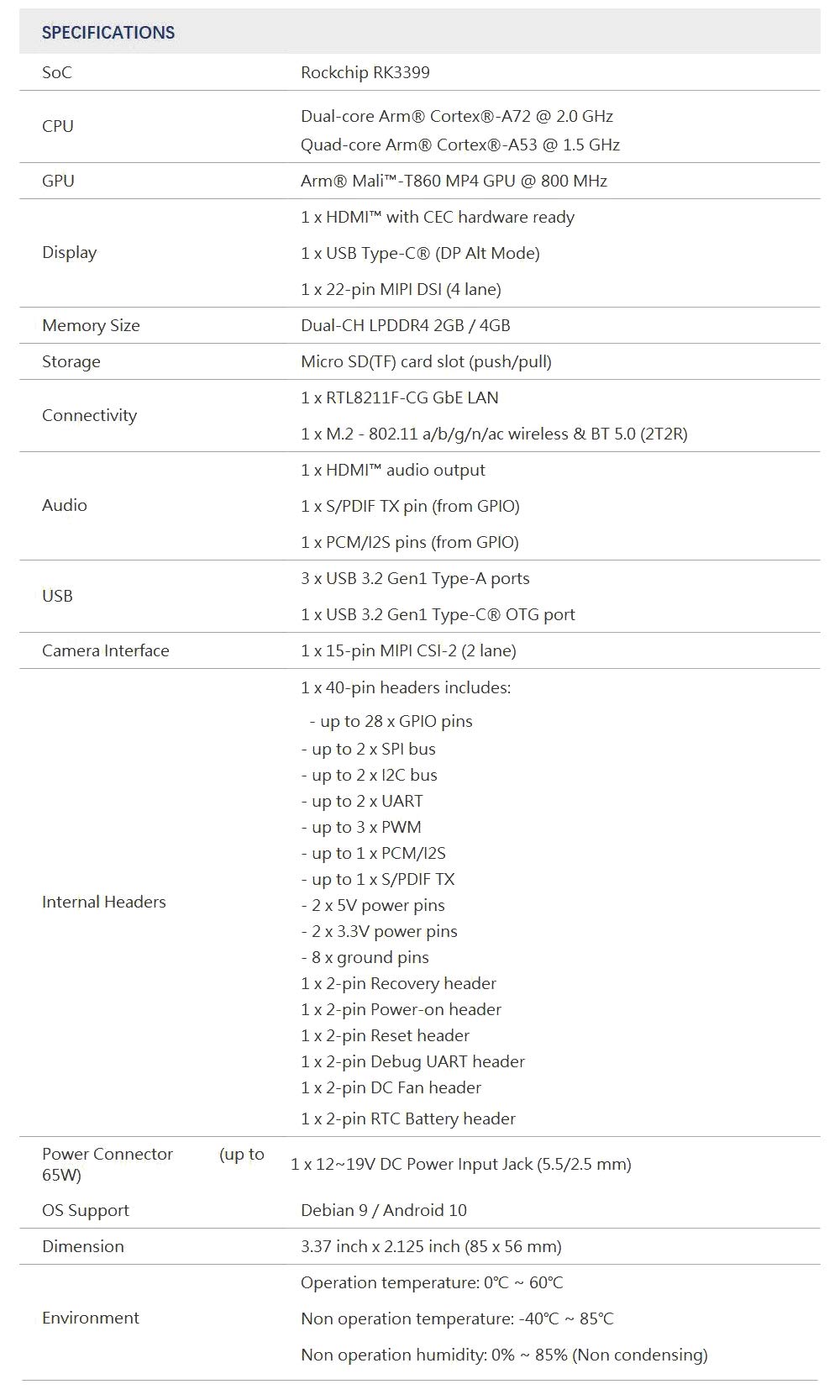 youyeetoo Tinker Board 2S AI Single Board Computer, 4GB RAM 16GB eMMC Support 4K Dual Display, onboard WiFi Bluetooth HDMI DP DSI Android 10 Debian 9(Basic Kit)