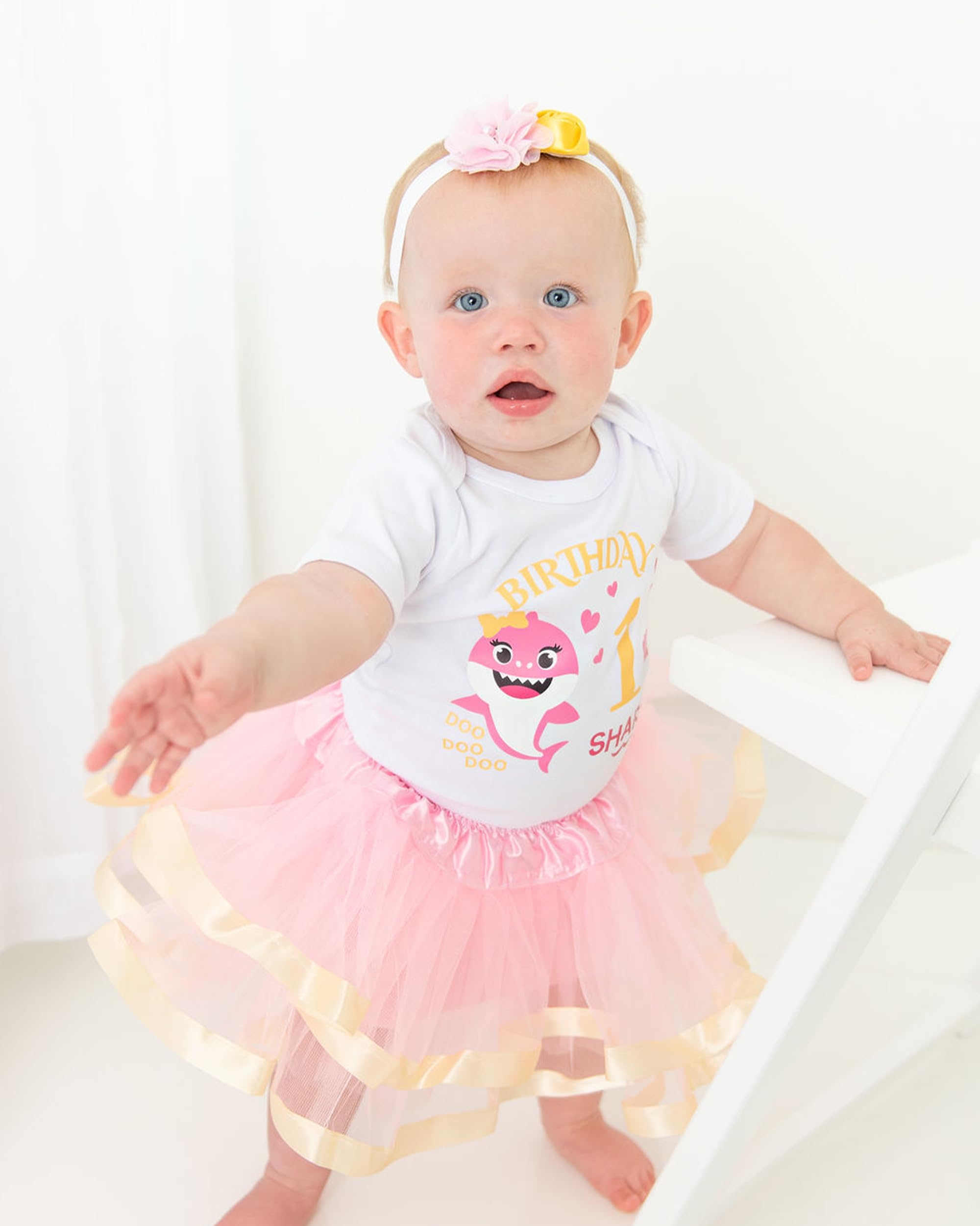 Luke and Lulu Baby Shark Birthday Outfit Girl Collection - 1st Birthday