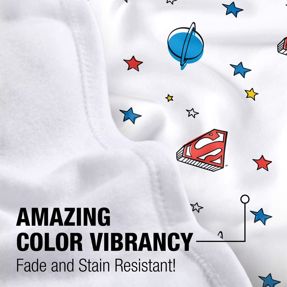 LOGOVISION Superman Lightweight Baby Blanket, 30"X40", Space Pattern Unisex for Infants Girls & Boys