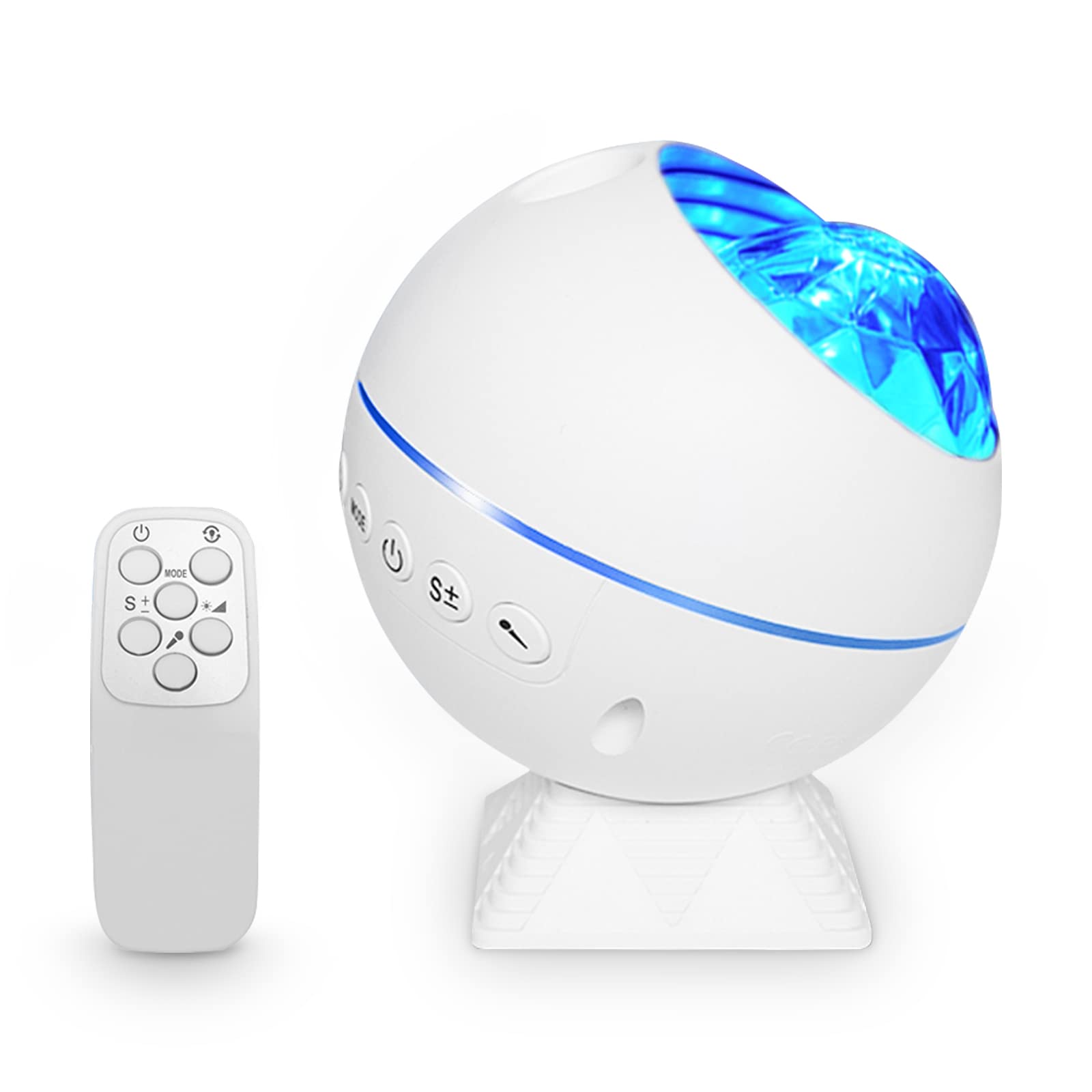 Star Projector, Galaxy Projector, Led Night Light with Remote Control Voice Control，for Bedroom New Year Gift Baby Rooms Starlight Dinners Game Rooms Home Party Gift for Kids (White)