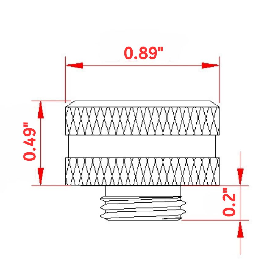 Dracaena 6 Pack G1/4" Thread to 12mm OD hard Tubing Compression Fitting with Rings for rigid acrylic Tube for Computer Water Cooling System, Black